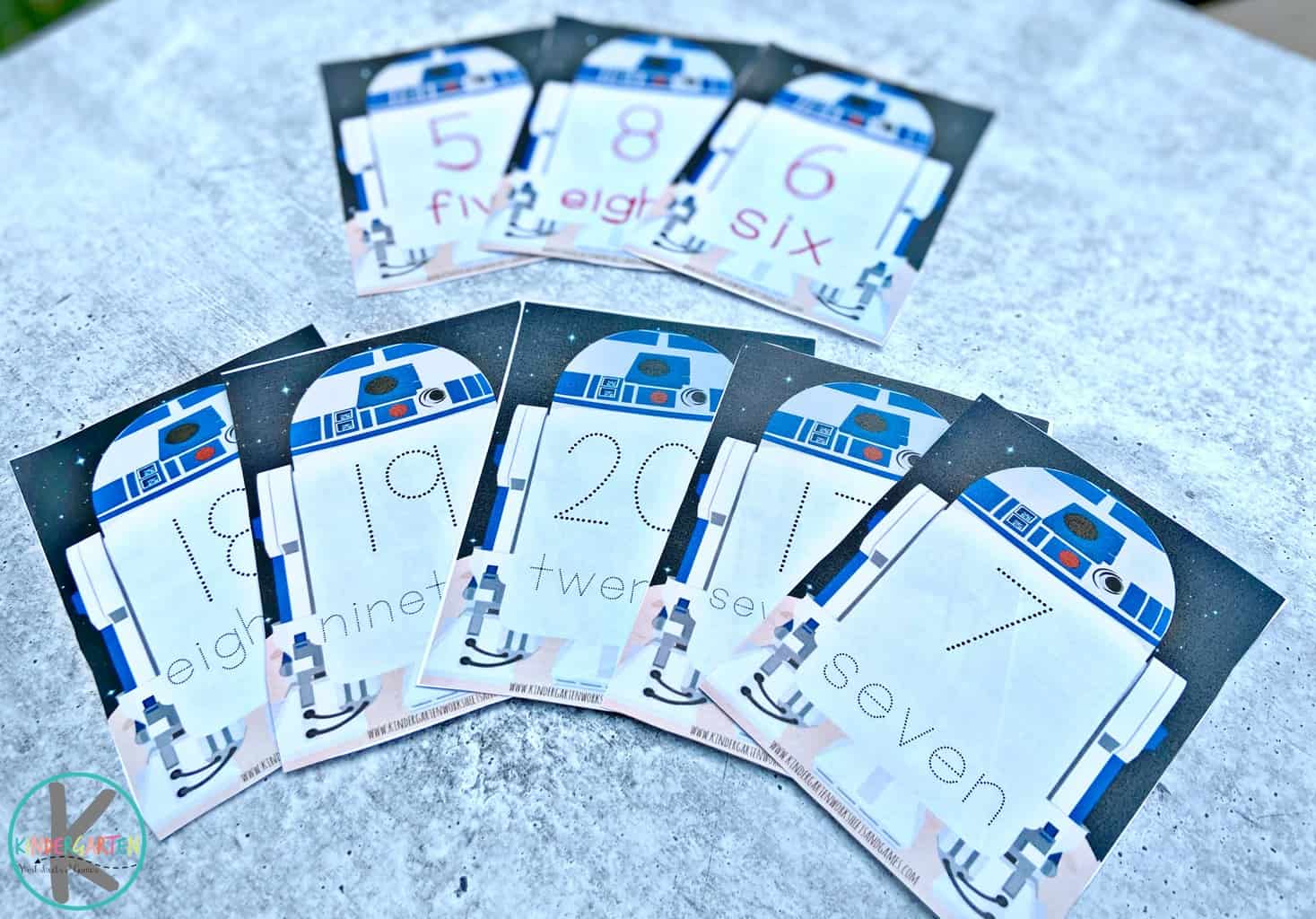 FREE Star Wars Number Tracing Writing Practice 1-20