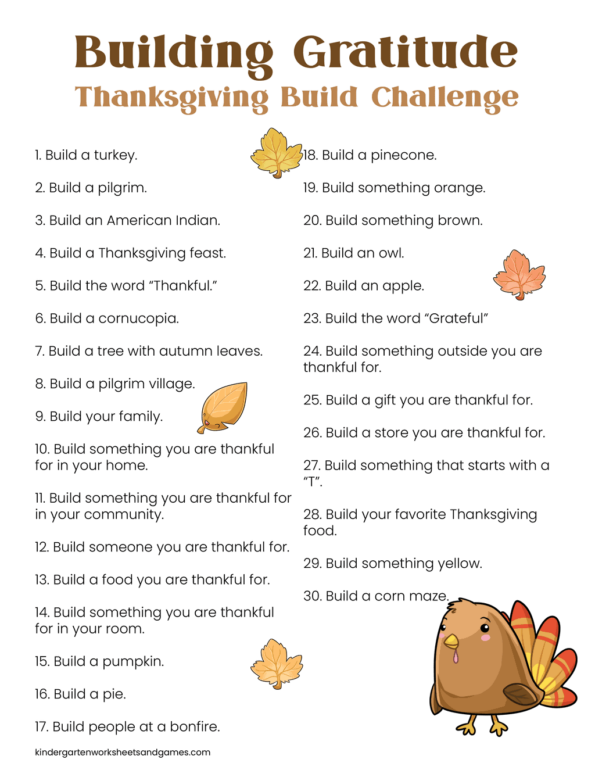 FREE Thanksgiving Gratitude Challenge