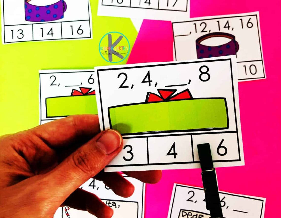 FREE Christmas Skip Counting Number Strips
