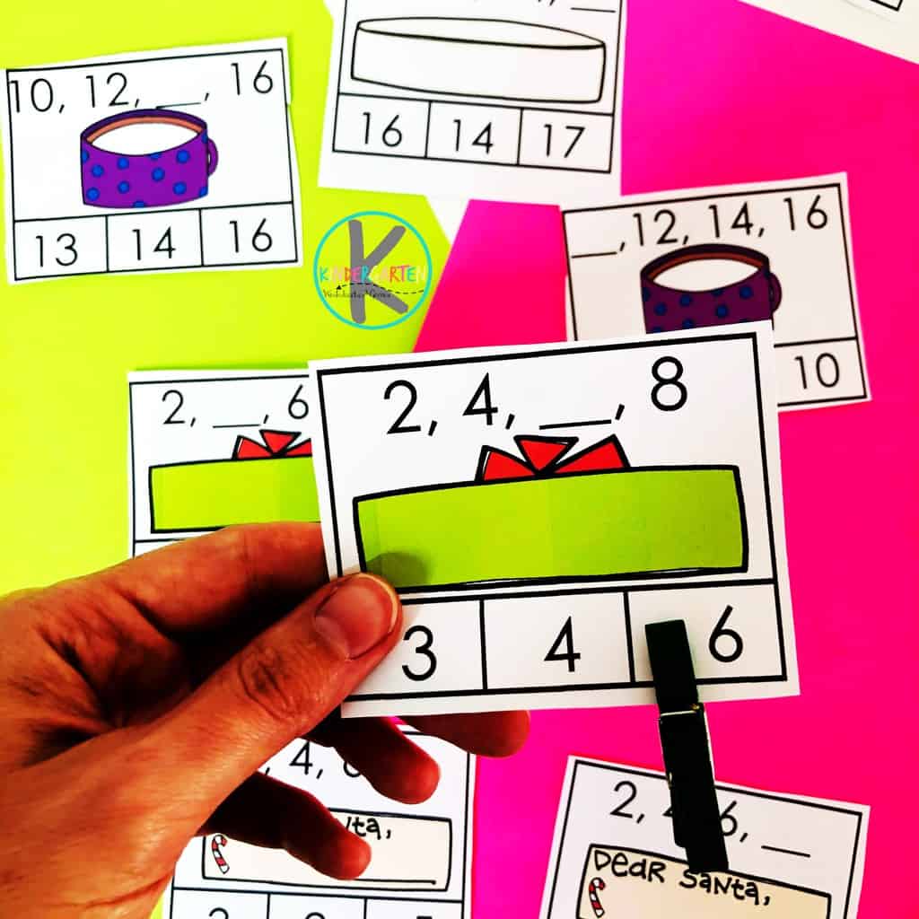 FREE Christmas Skip Counting Number Strips