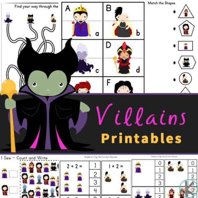 School Supplies Color By Numbers Worksheets for Kindergarten - 11-20