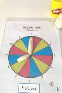 Telling Time Activity with Free Playdough Mats