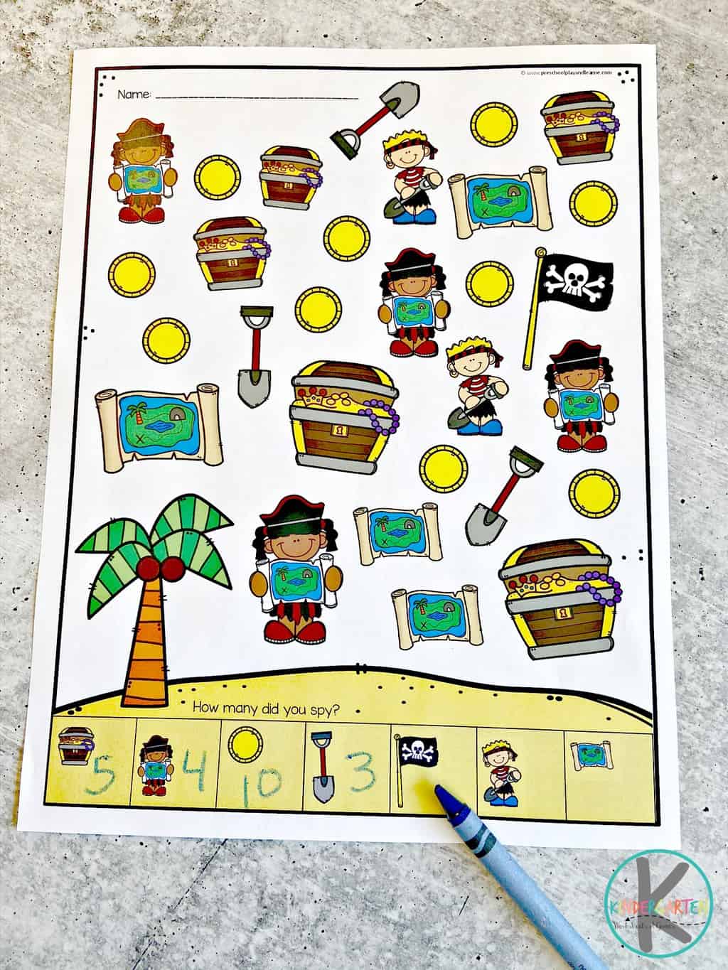 ‍☠️ FREE Printable I Spy Pirate Treasure Hunt Game