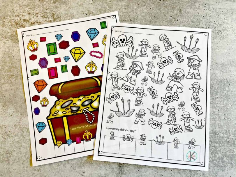‍☠️ FREE Printable I Spy Pirate Treasure Hunt Game