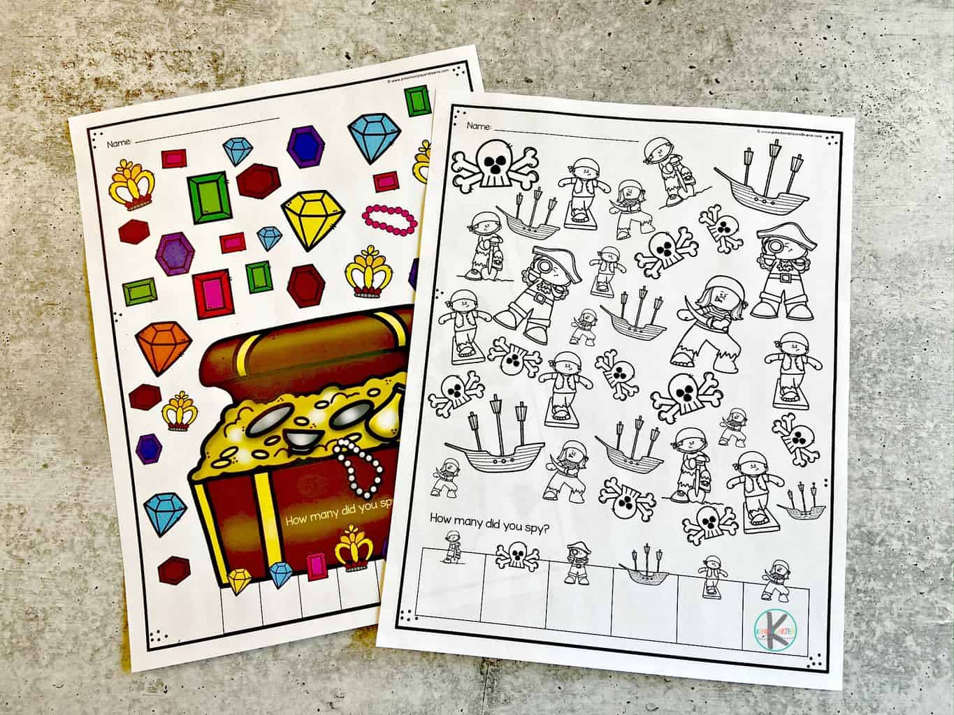 ‍☠️ FREE Printable I Spy Pirate Treasure Hunt Game