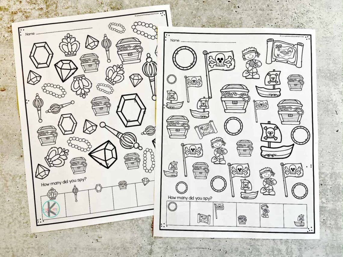 ‍☠️ FREE Printable I Spy Pirate Treasure Hunt Game
