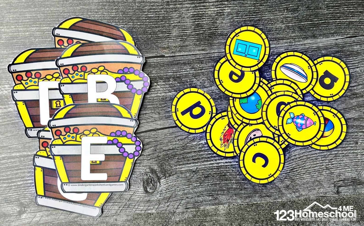 ☠️ FREE Pirate Letter Sound Games Printable Matching Activity