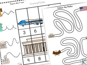 🗽 FREE American Symbols Kindergarten Activity Sheets