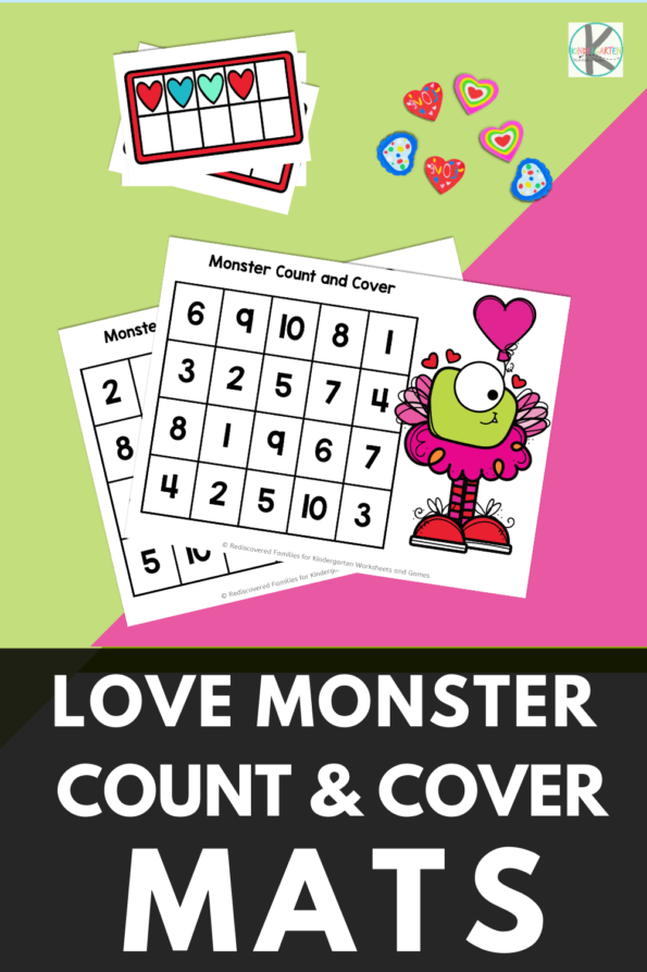 FREE Valentines Day Math Love Monsters Ten Frame Number Game