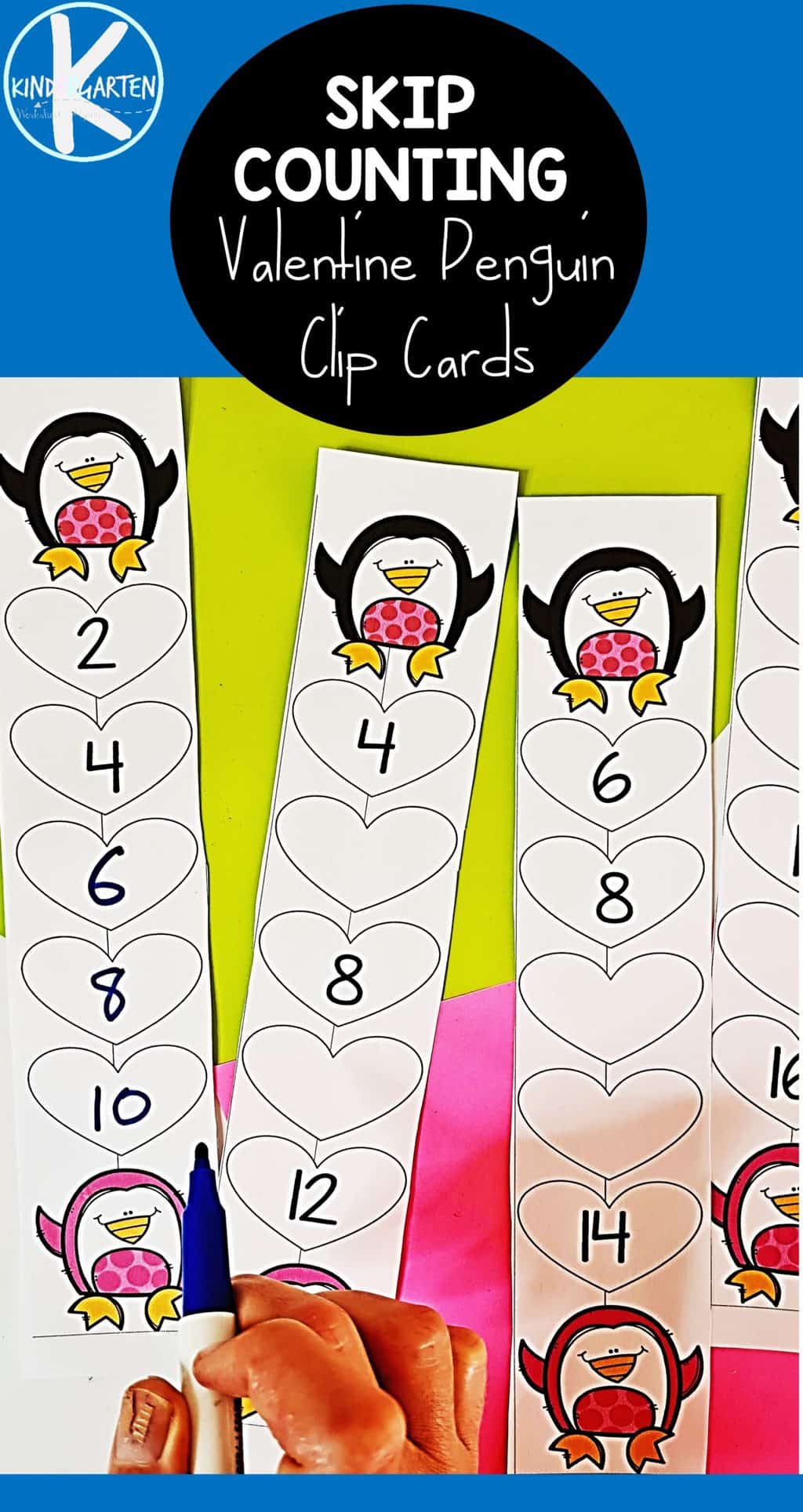 FREE Penguin Skip Counting Number Strips Activity For Valentines Day free-penguin-skip-counting-number-strips-activity-for-valentines-day