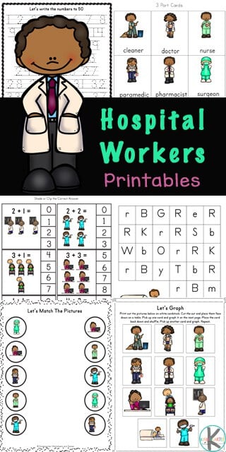 🩺 FREE Printable Hospital Theme Worksheets for Kindergarten