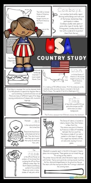 🗽 FREE American Symbols Kindergarten Activity Sheets