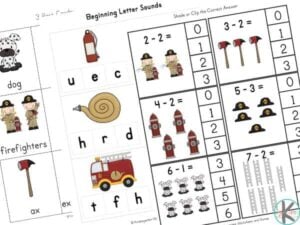 FREE FREE Printable Firefighter Worksheets for Kindergarten