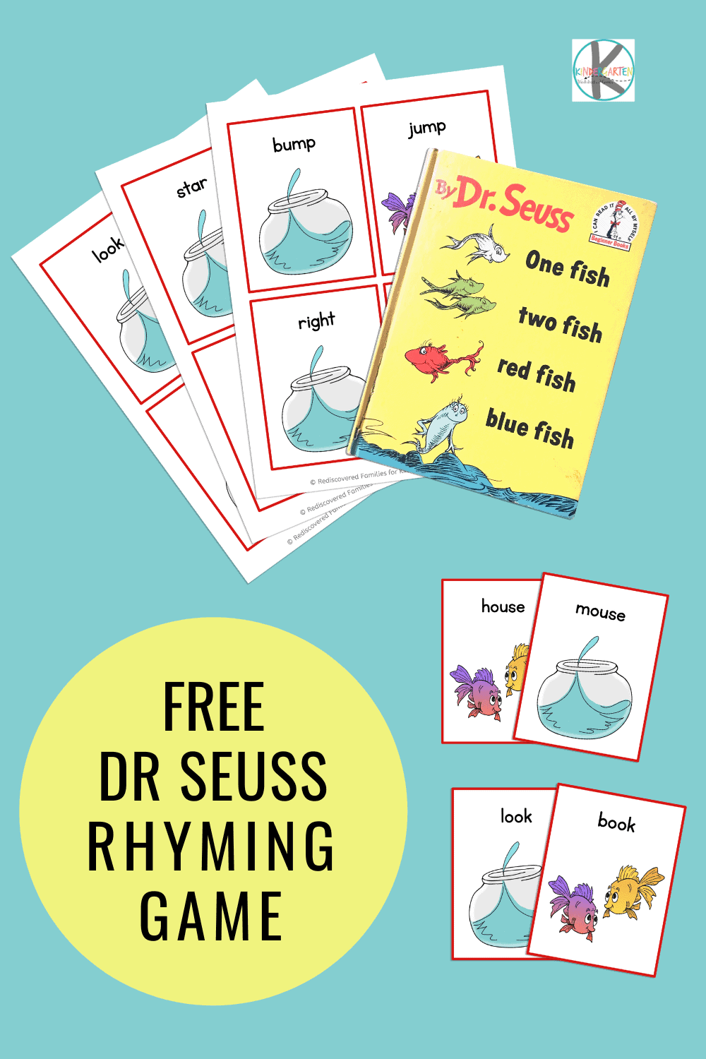 One Fish Two Fish Rhyming Games for Kindergarten