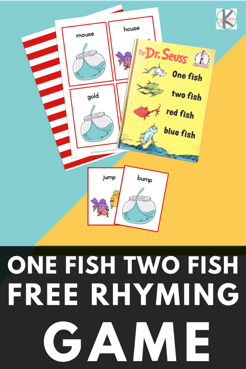 One Fish Two Fish Rhyming Games for Kindergarten