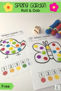 🦋 FREE Printable Spring Roll & Dot Bingo Dauber Worksheets for Kids