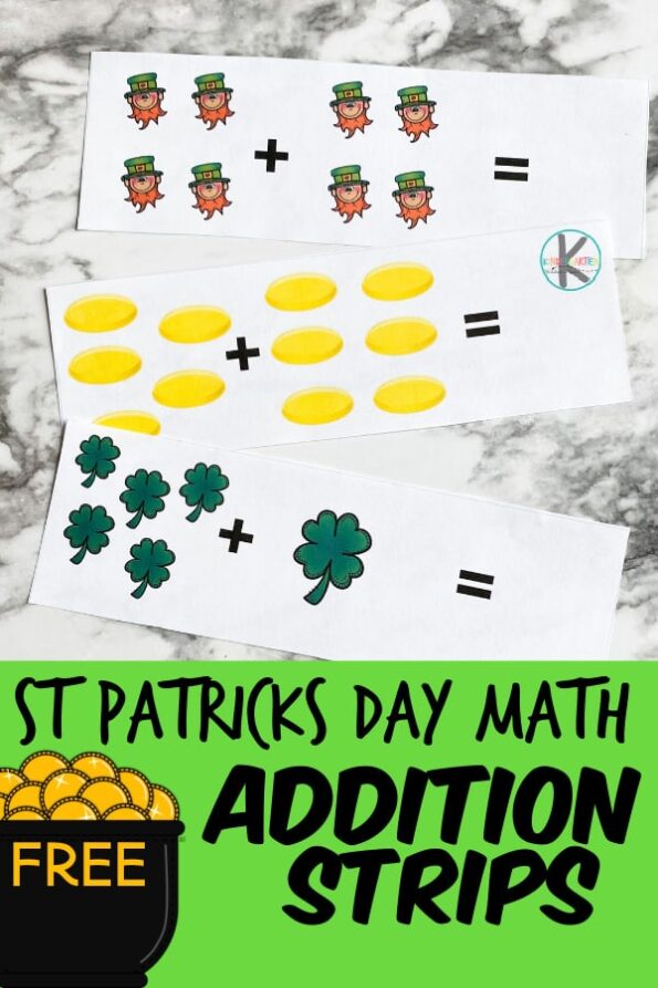 FREE St. Patrick’s Day Simple Addition Strips - Math Printables