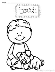 FREE 5 Senses Coloring Pages