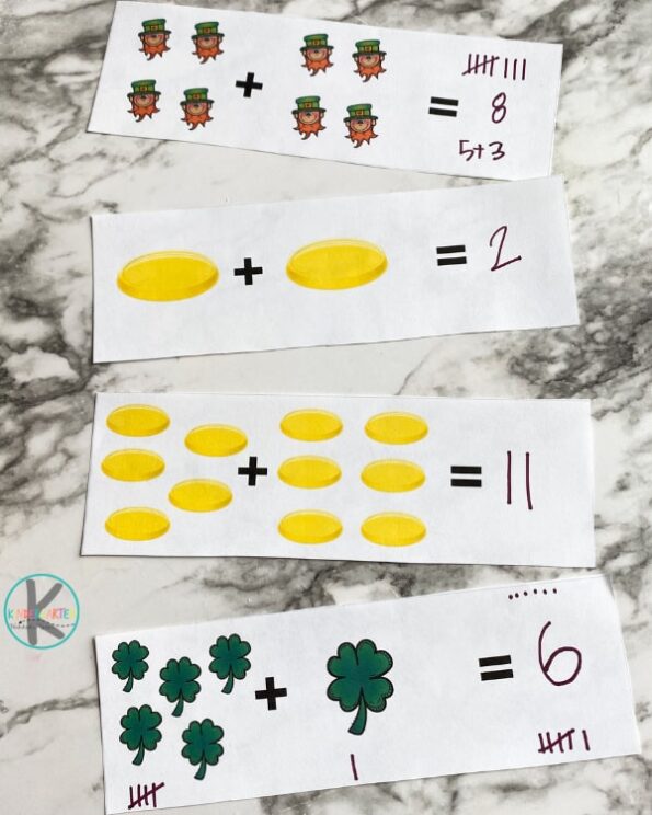 FREE St. Patrick’s Day Simple Addition Strips - Math Printables