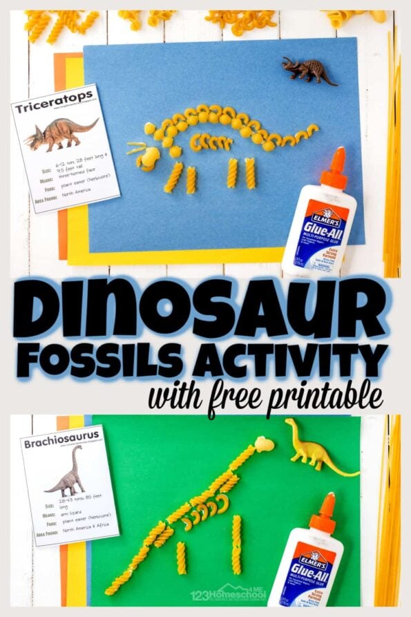 🦕 Dinosaur Fossils for Kids Activity with FREE Printable