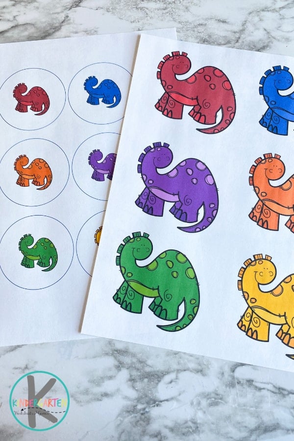🦕 Dinosaur Color Matching Activity - with FREE printable