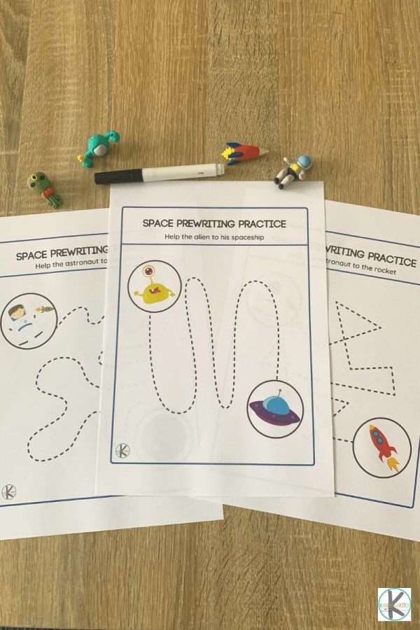👩‍🚀🌍 FREE Space Pre-writing Printable Worksheets