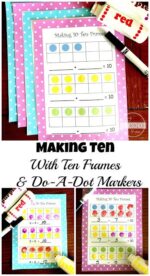 🍧 FREE Summer Counting Playdough Mats using a Ten Frame Printable