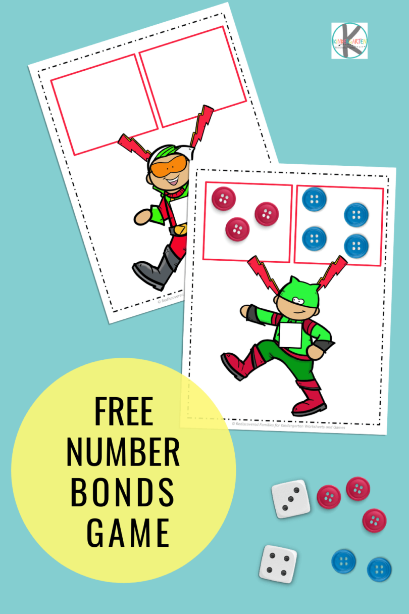 🦸‍♂️ FREE Super Hero Number Bonds Games Printable and Worksheets