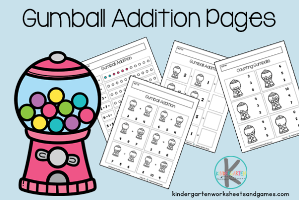 FREE Gumball Addition for Kindergarten