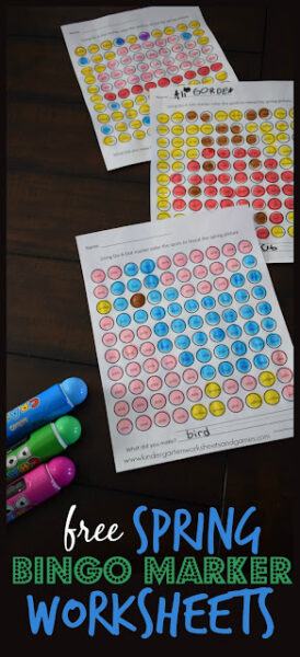 FREE I Spy Spring Worksheets for Preschool & Kindergarten Worksheet