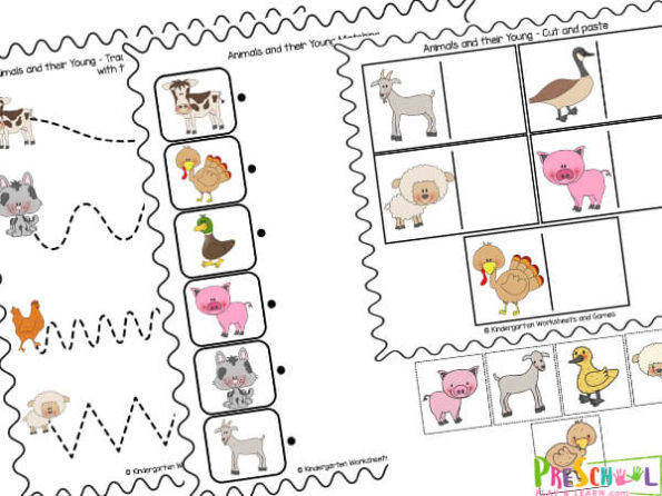 FREE Farm Animals and their Young Ones Worksheet Pack