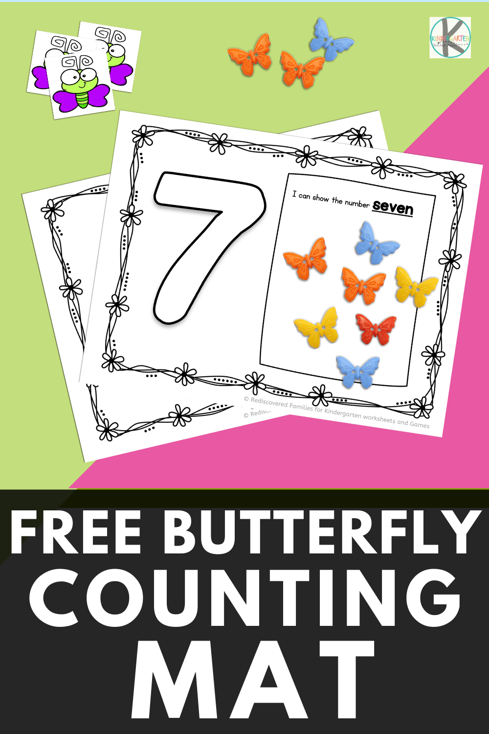 🦋 Butterfly Math - Learning Numbers 1 to 10 FREE Printable Activity
