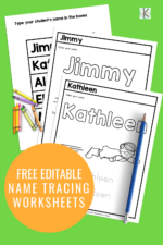 ️ Free Printable, EDITABLE Name Tracing Worksheets