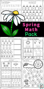 ☔🌷 FREE Printable Kindergarten Spring Literacy Worksheets