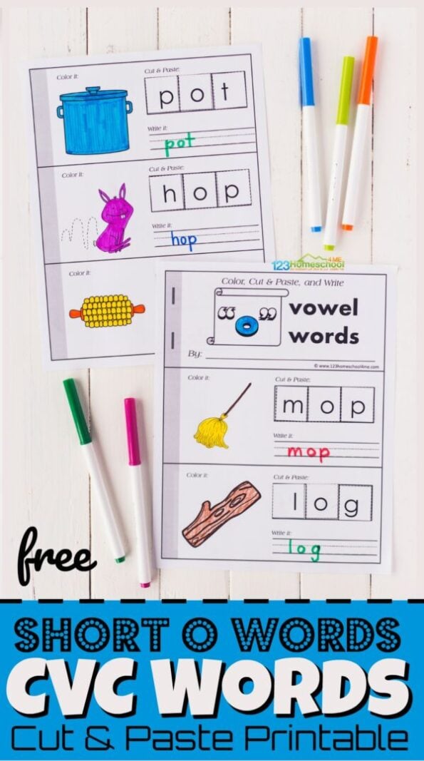 FREE Printable CVC Word Puzzles Activity for Kindergarten