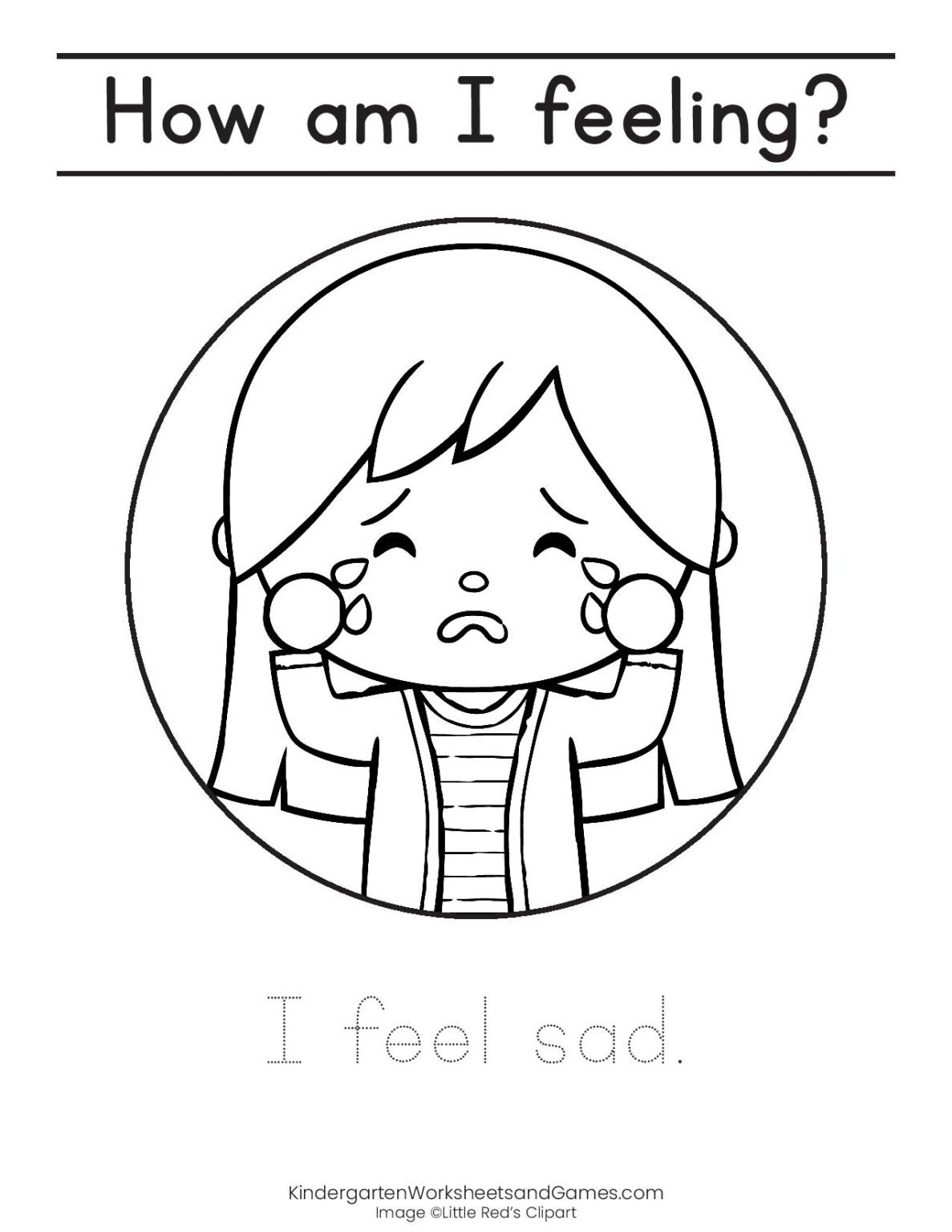 Feelings Worksheets Preschool Emotions Worksheet Drawing Coloring Pages ...