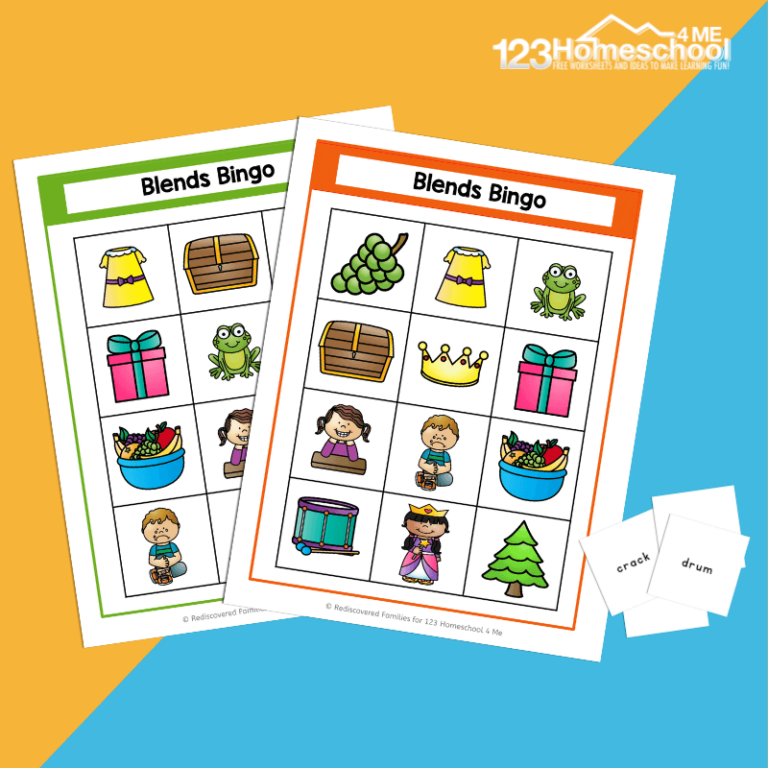 FREE R Consonant Blends BINGO Phonics Game For Kindergarten