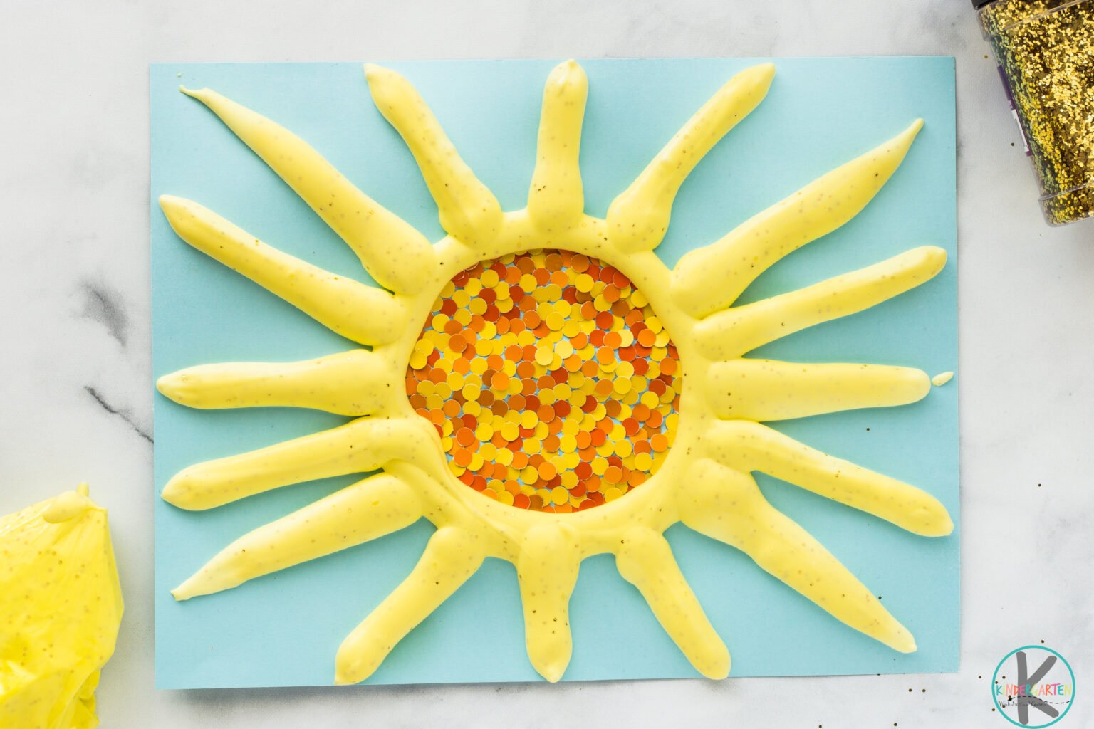 🌞 Super Cute, Puffy Paint Sun Arts and Crafts