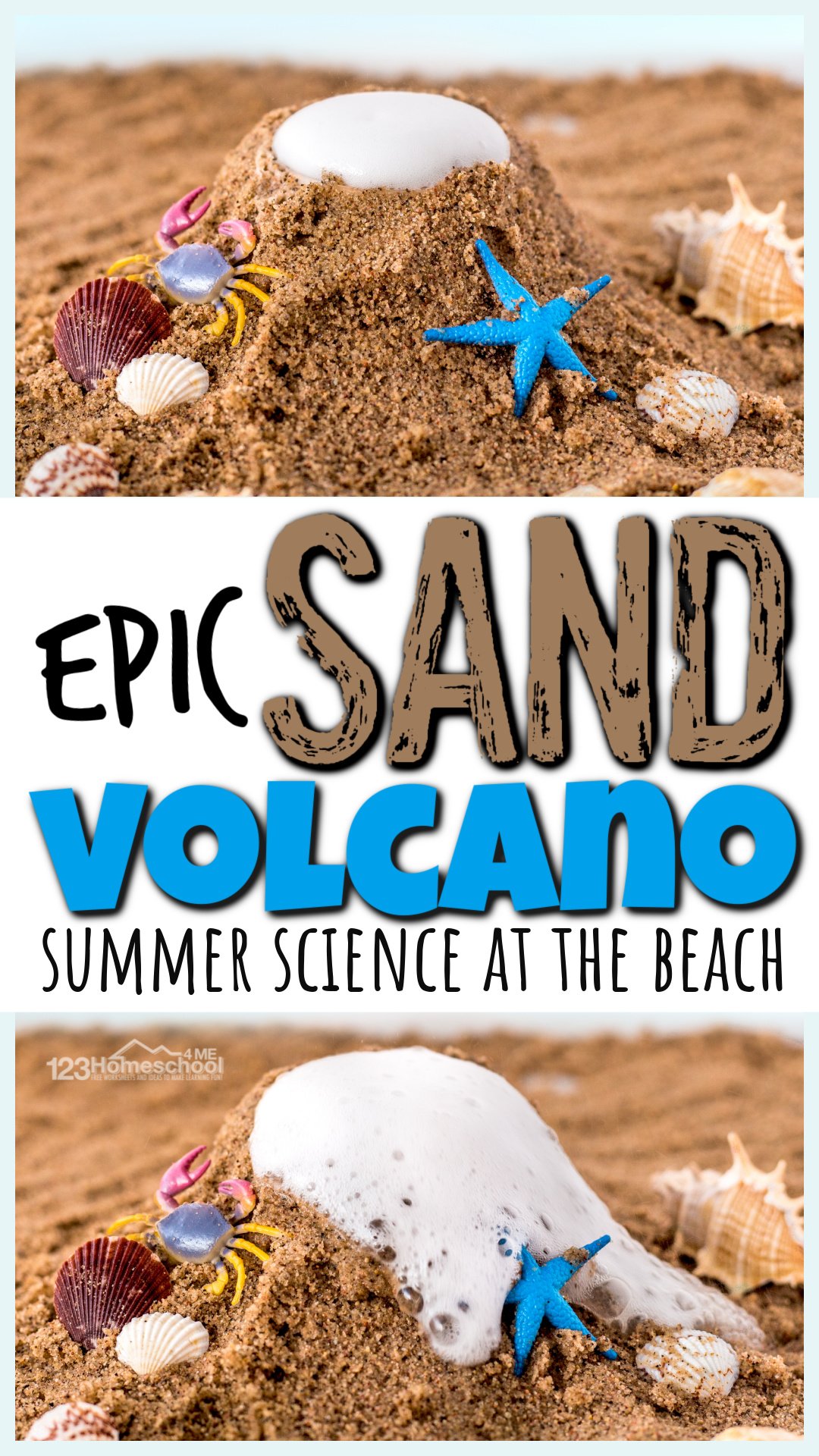 🐚 Beach Summer Density Tower Science Experiment for Kids