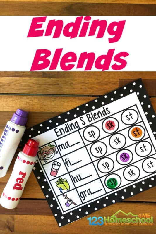 Teaching Consonant Blends plus FREE Worksheets and Activity Ideas