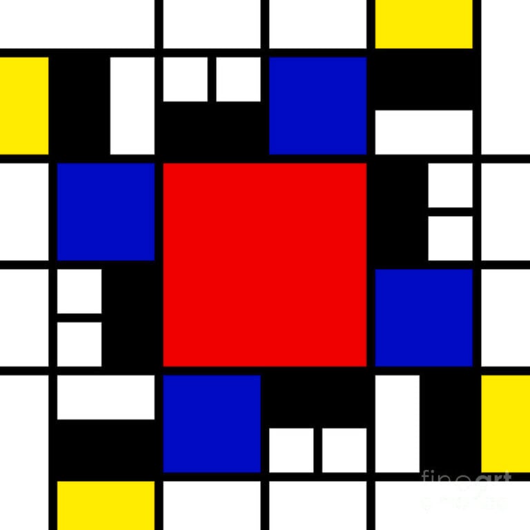 🟥 EASY Piet Mondrian Abstract Art Project for Kids