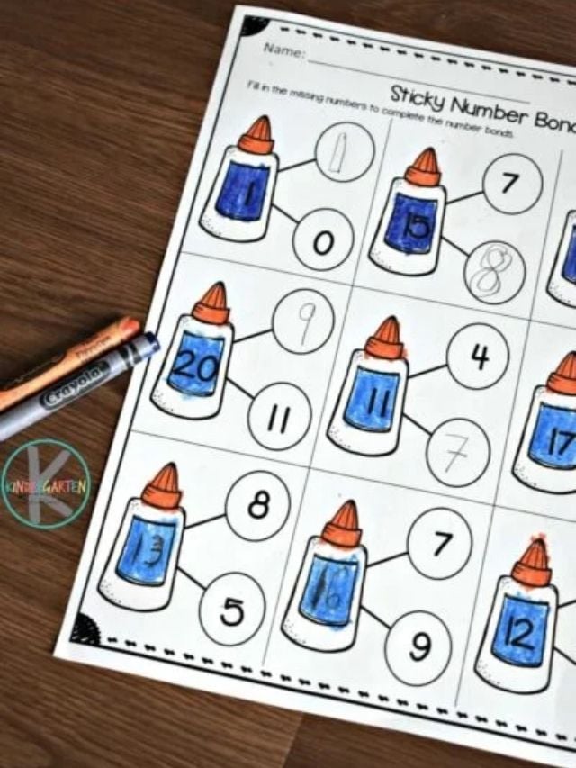 🎣 FREE Number Bonds to 10 KIndergarten Fishing Math Craft Activities