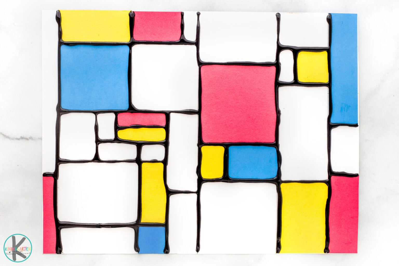 🟥 EASY Piet Mondrian Abstract Art Project for Kids