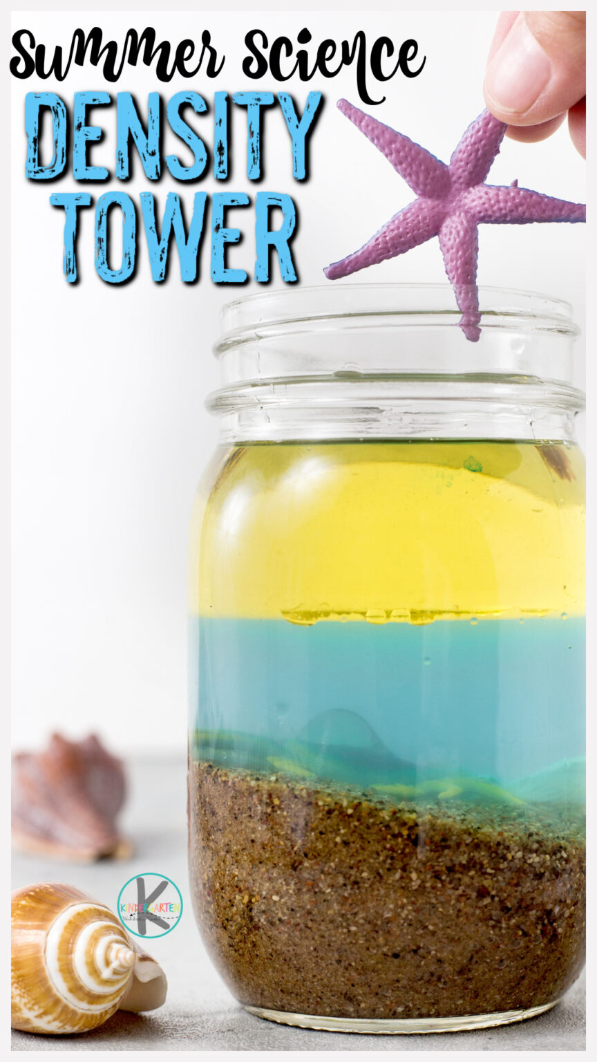 🐚 Beach Summer Density Tower Science Experiment for Kids