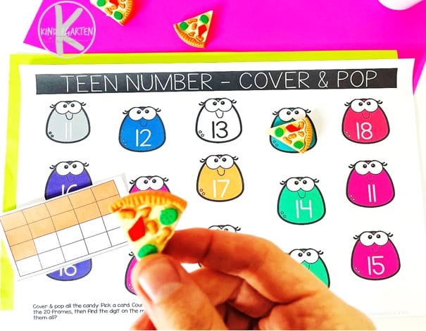 Candy Teen Number Activities - Counting to 20