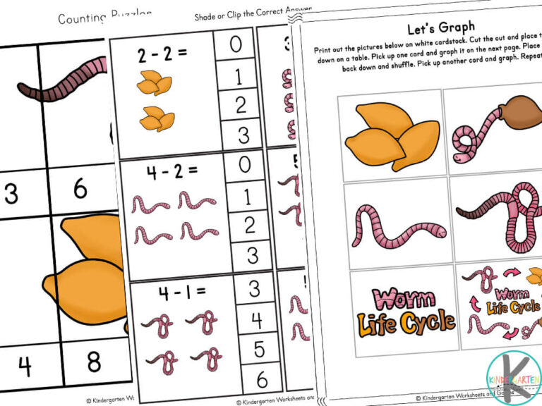 Free Printable Worm Life Cycle Worksheets