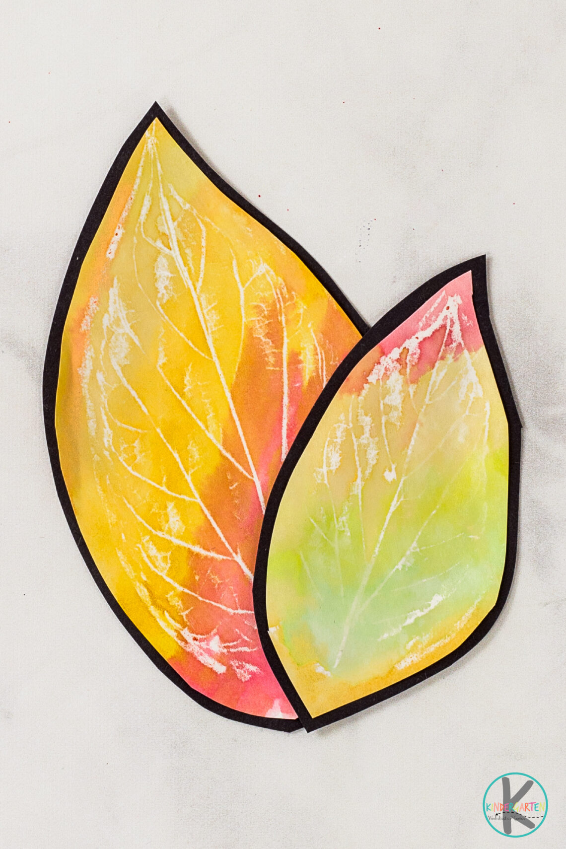 🍂 STUNNING Crayon Resist Fall Leaf Art for kids Craft for Kids