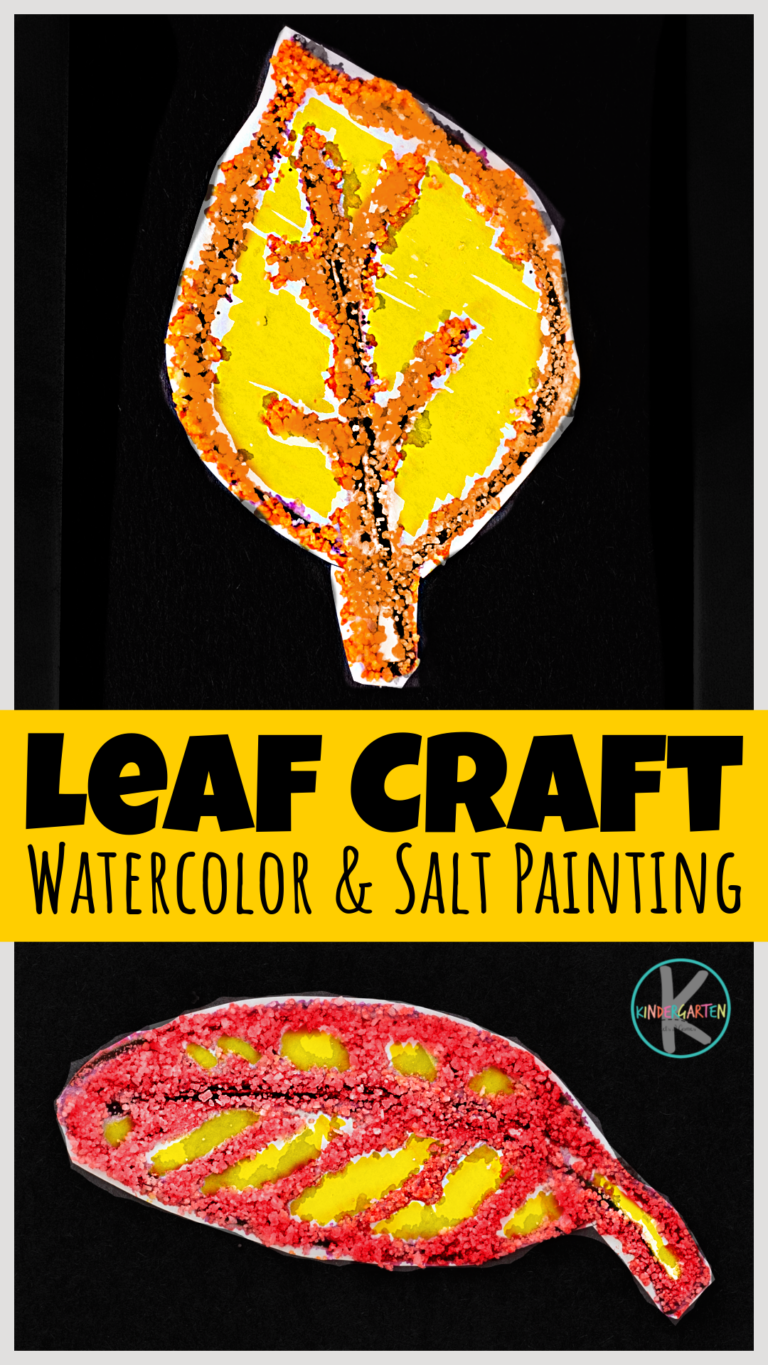 🍁 Autumn Leaf Watercolor Salt Painting Craft