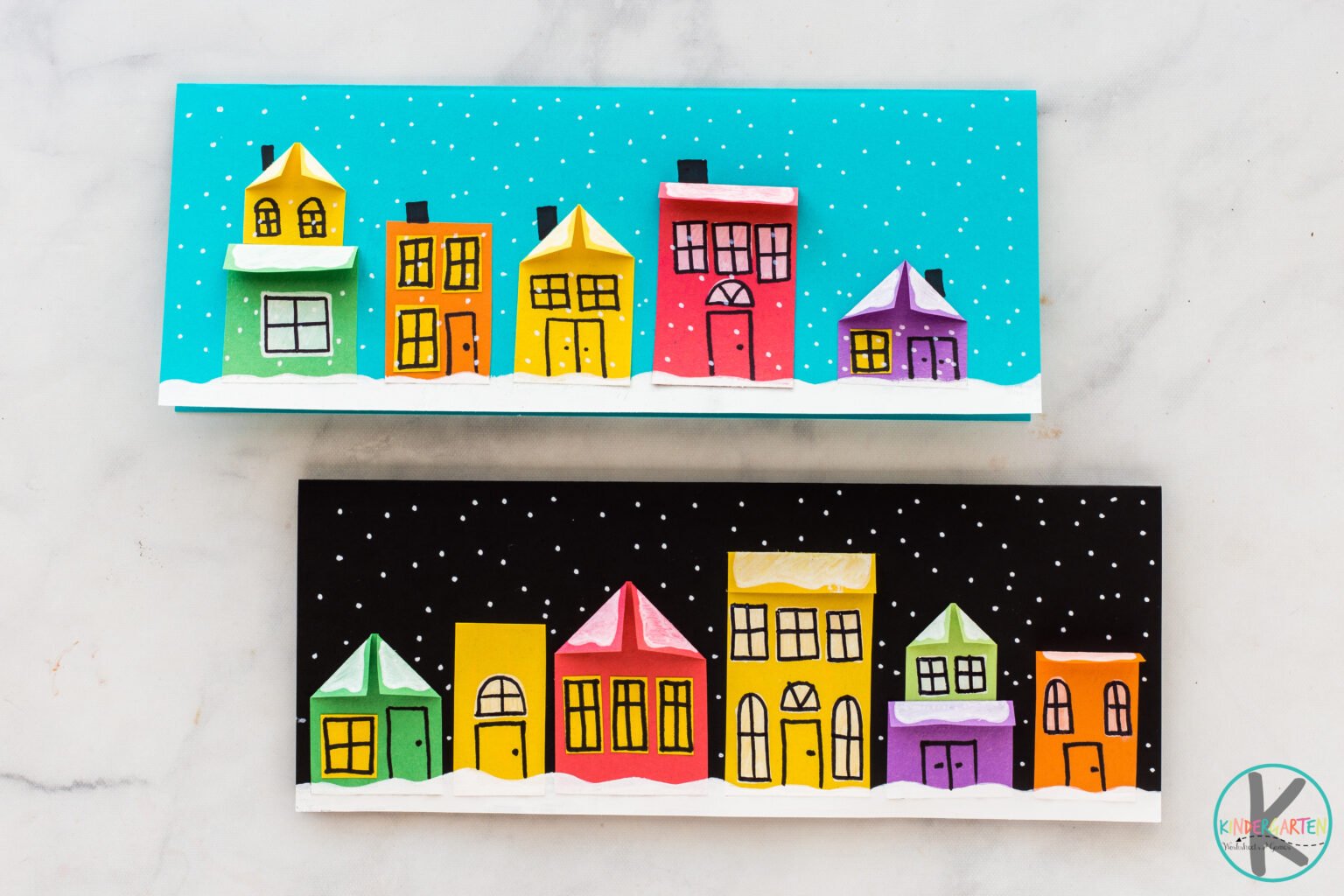 🎄 Homemade Winter Scene Christmas Card Ideas for Kids