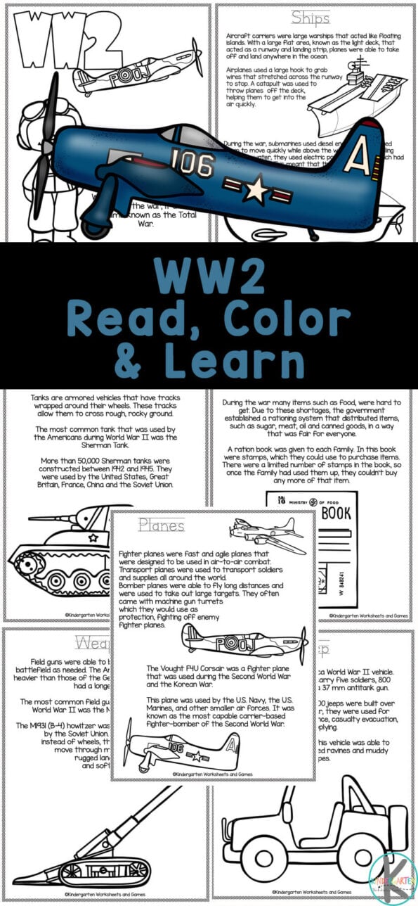 WW2 Coloring Pages - Read, Color & Learn about World War 2 for Kids